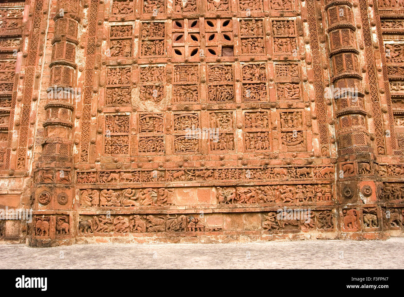 Jor bangla Kestoray temple built 1655 wall depict exquisite elaborate ...