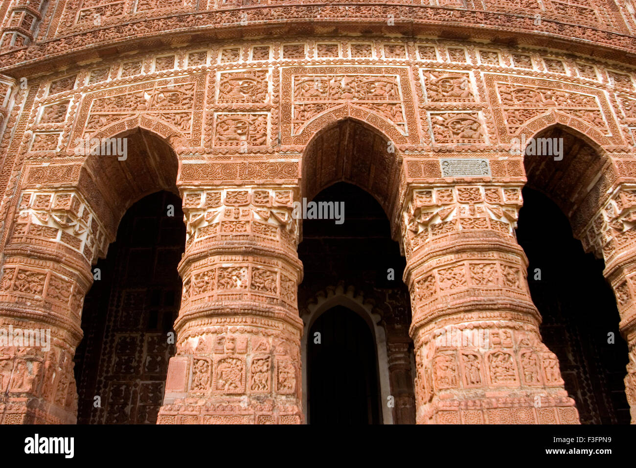 Jor bangla Kestoray temple built 1655 wall depict exquisite elaborate ...