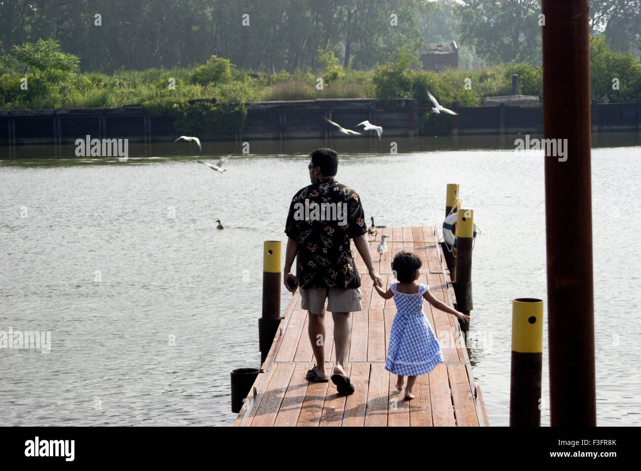 Wooden bridge two men hi-res stock photography and images - Alamy