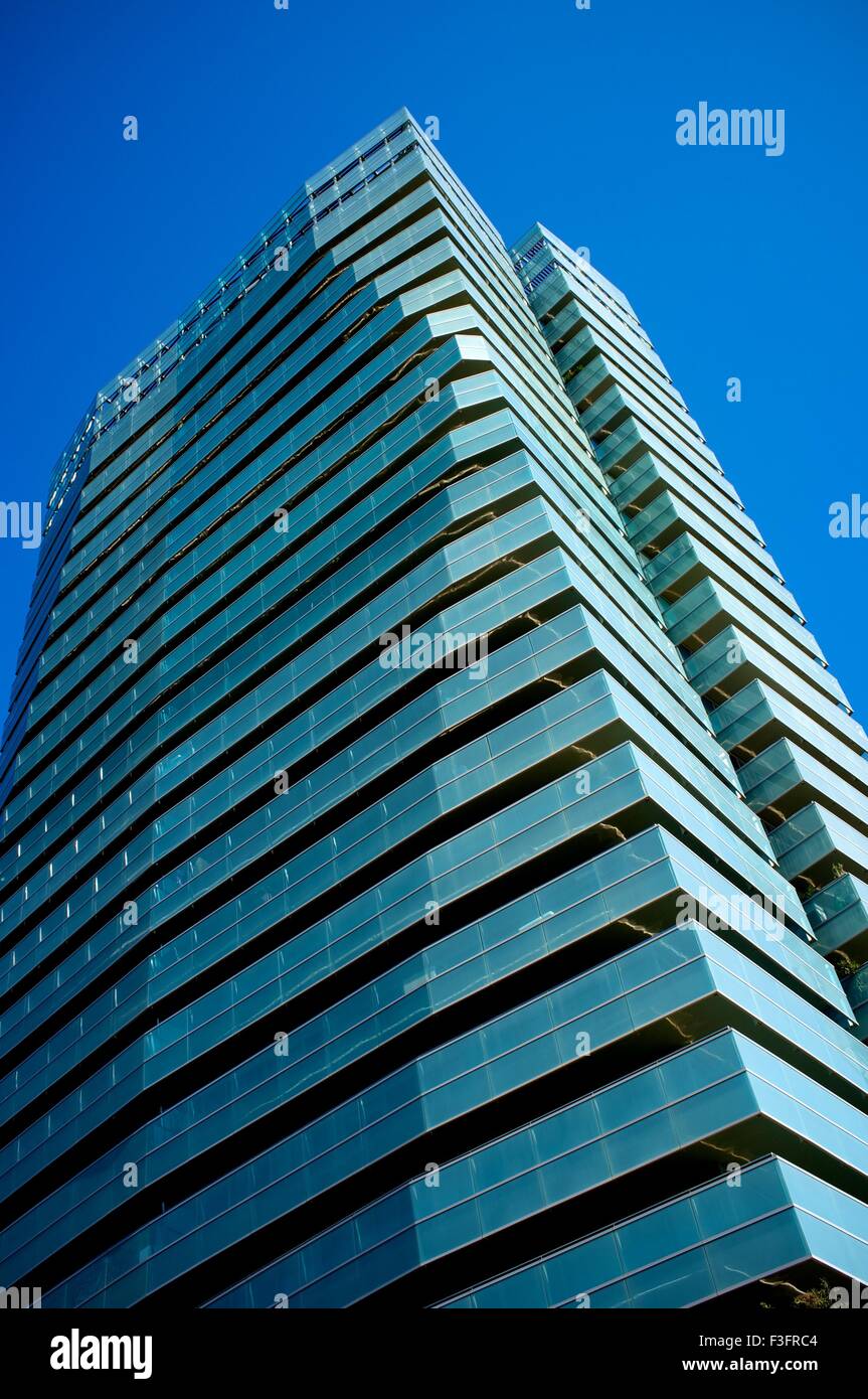 Skyscraper over blue sky Stock Photo - Alamy