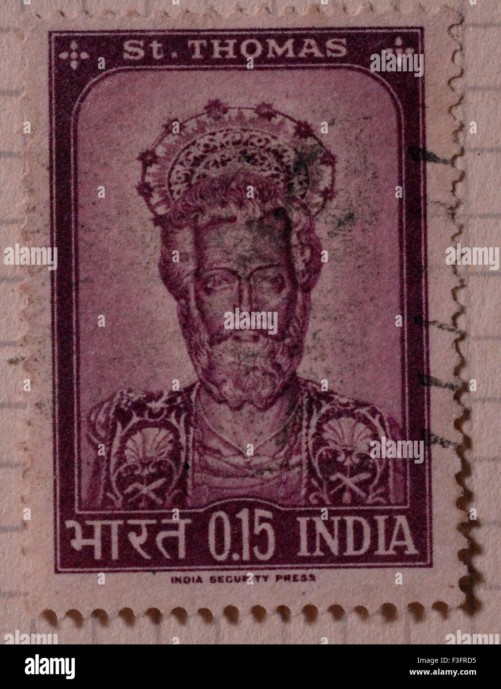 Stamp of St. Thomas issued by government of India Stock Photo - Alamy