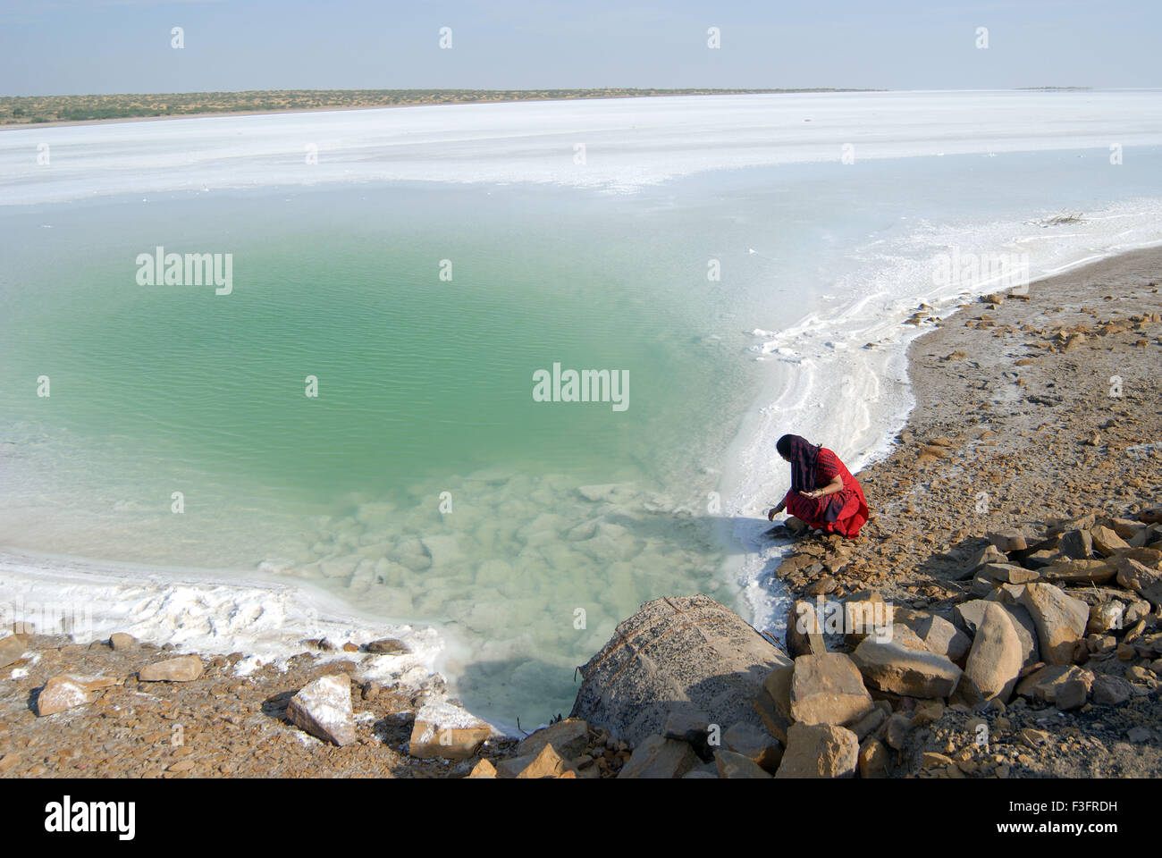 Sea of salt Residue ; Great Rann of Kutch ; Kutch ; Gujarat ; India ...