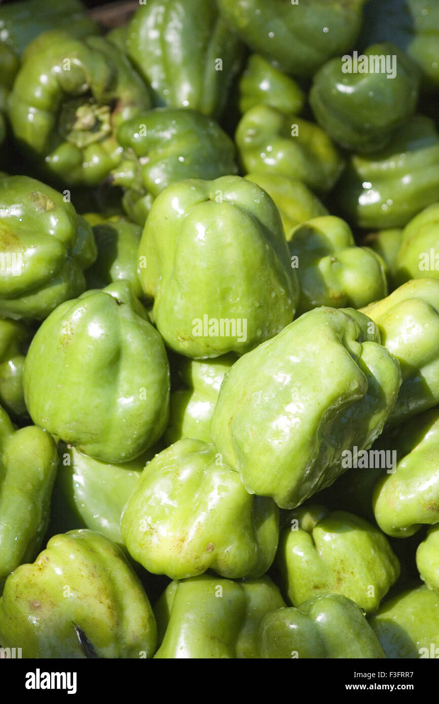 green capsicum for sale ; India ; Asia Stock Photo - Alamy