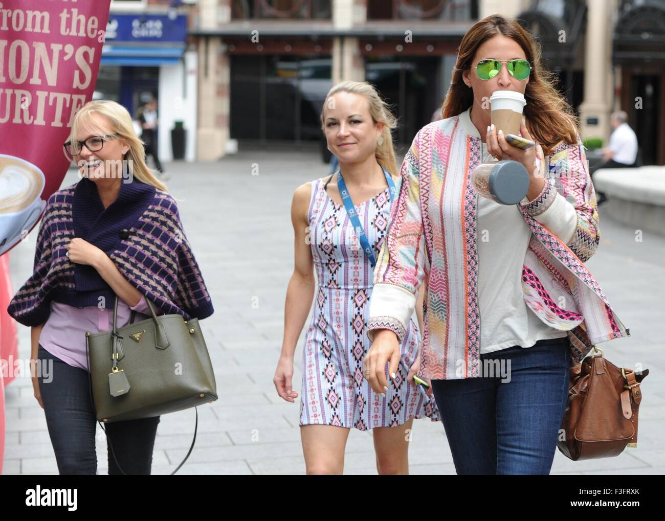 Emma Bunton and Lisa Snowdon attend a Global Radio meeting in London ...
