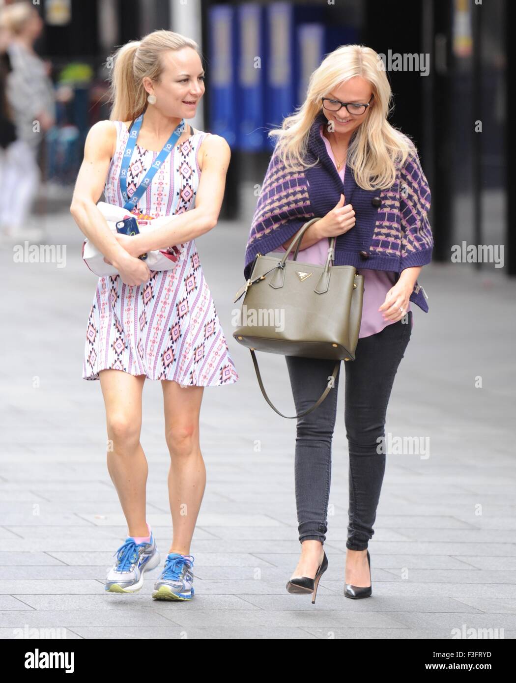 Emma Bunton and Lisa Snowdon attend a Global Radio meeting in London ...