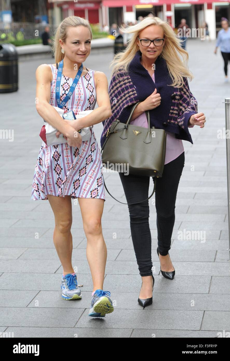 Emma Bunton and Lisa Snowdon attend a Global Radio meeting in London ...