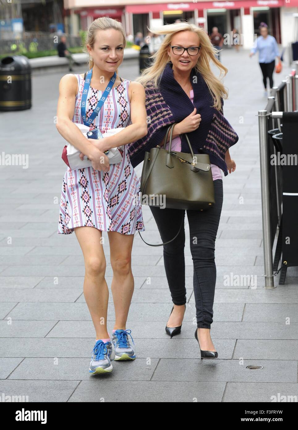 Emma Bunton and Lisa Snowdon attend a Global Radio meeting in London ...