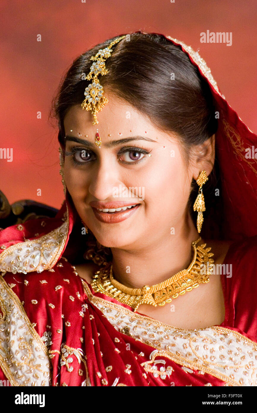 Indian bride in traditional wearing for marriage ceremony MR#729D Stock ...