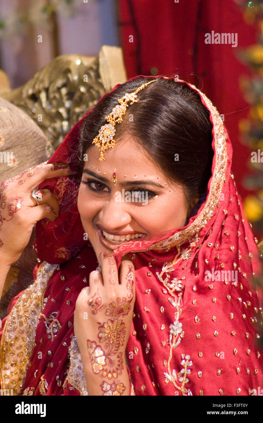 Indian bride in traditional wearing for marriage ceremony MR#729D Stock ...