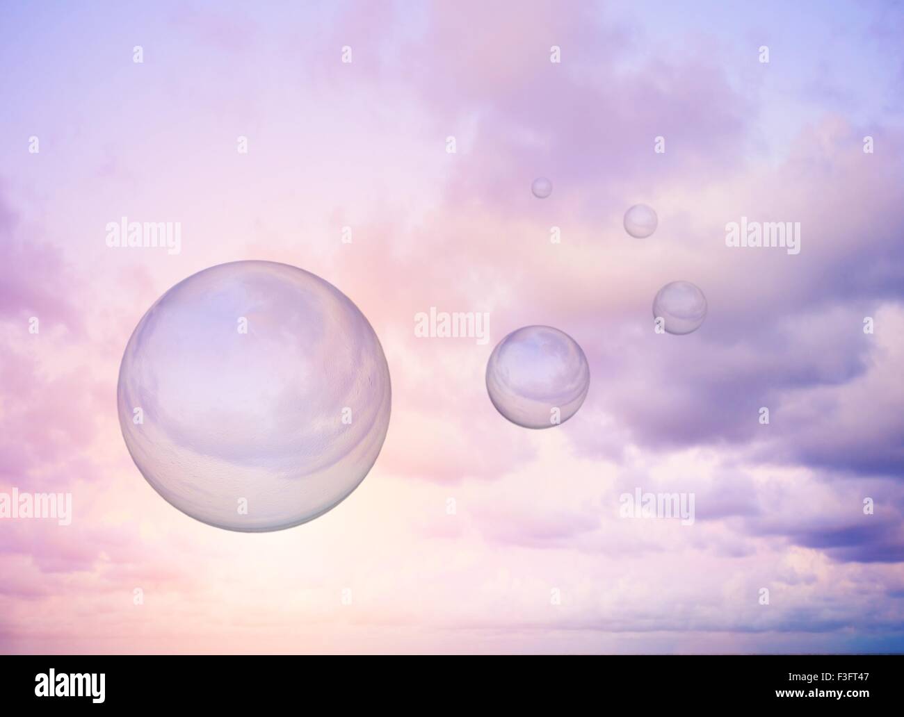 Magic bubbles in a sky Stock Photo - Alamy