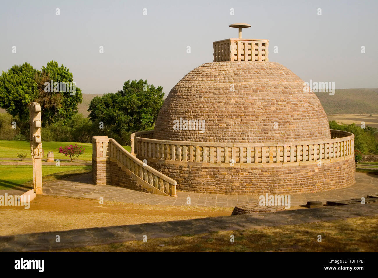 Buddha stupa 3 Buddhist monuments at Sanchi ; Madhya Pradesh ; India ...