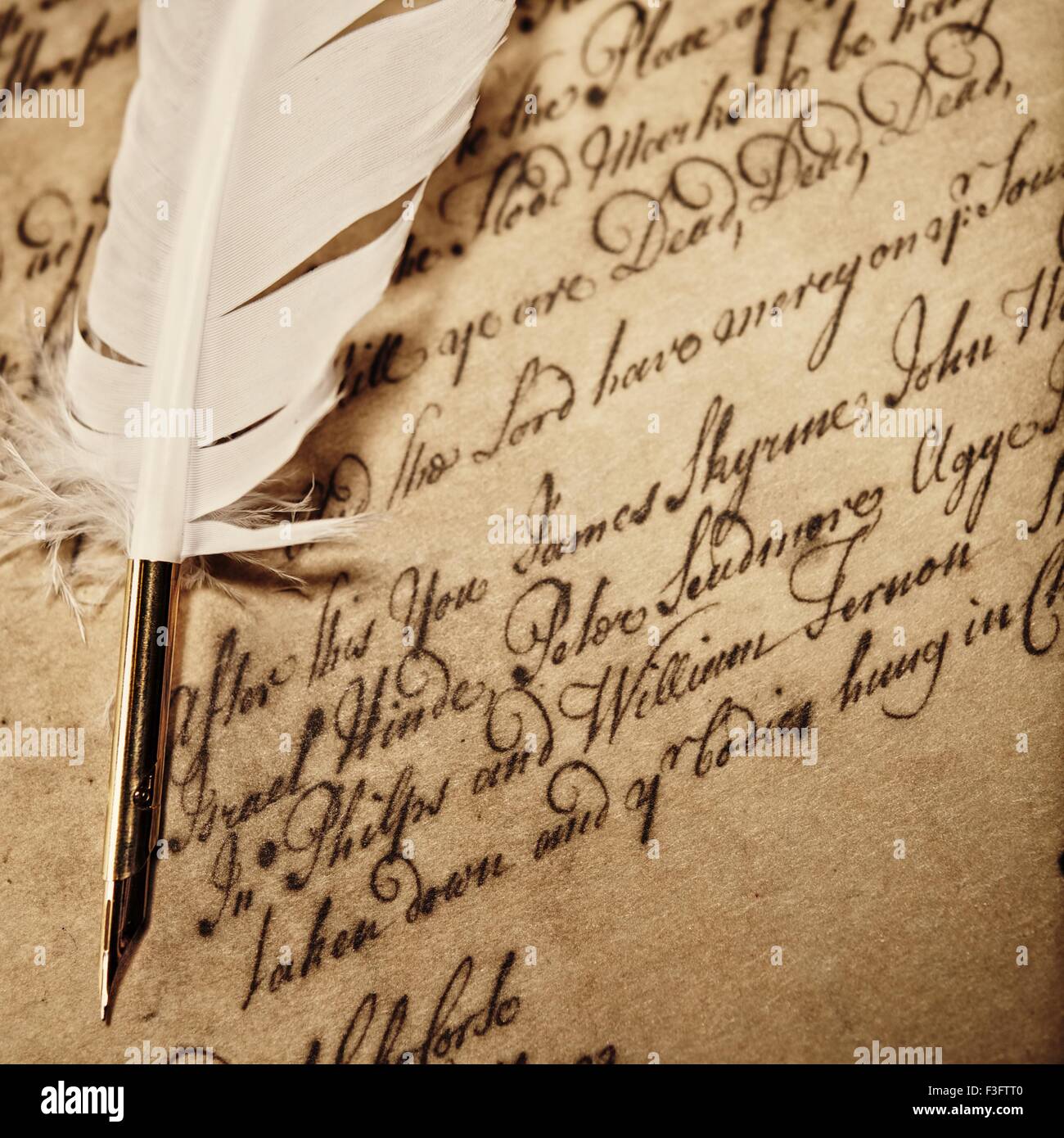 Vintage letter concept Stock Photo - Alamy