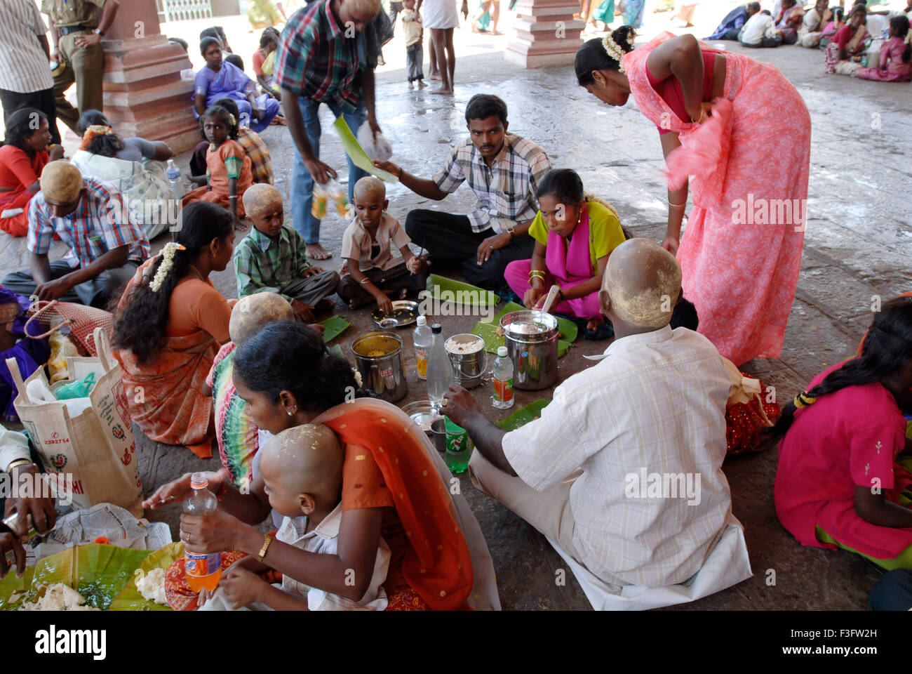 Devotees taking rest ; Palani ; Tamil Nadu ; India Stock Photo - Alamy