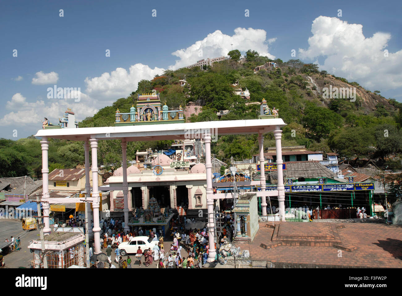 View of the Palani city around the hill ; Tamil Nadu ; India Stock ...