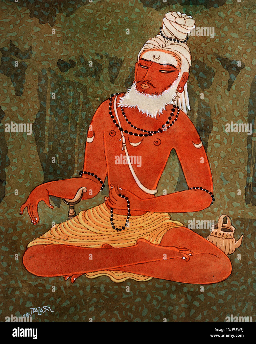 monk sadhu saint ascetic rishi swami sanyasi art india indian painting ...