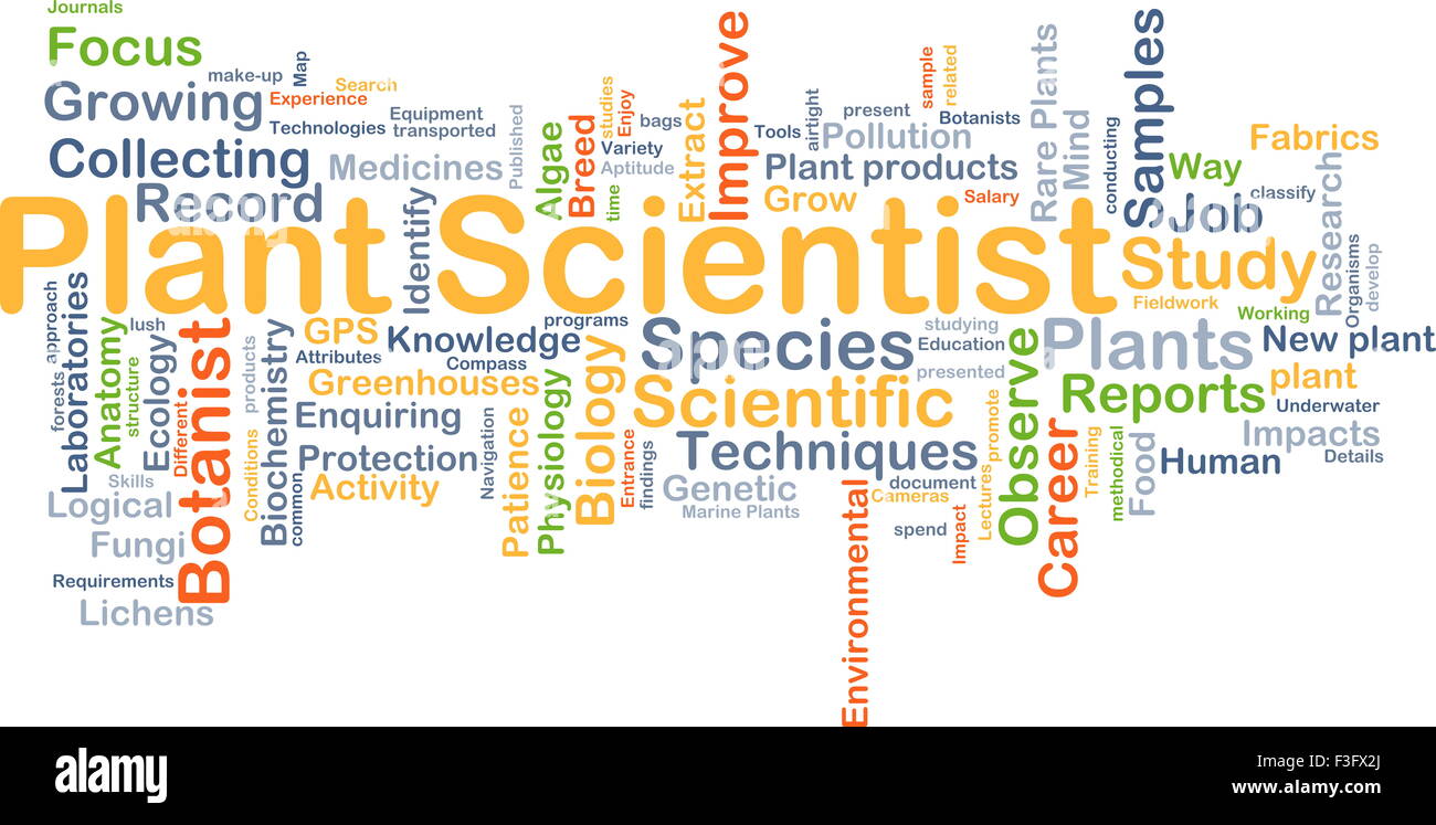 Background concept wordcloud illustration of plant scientist Stock ...