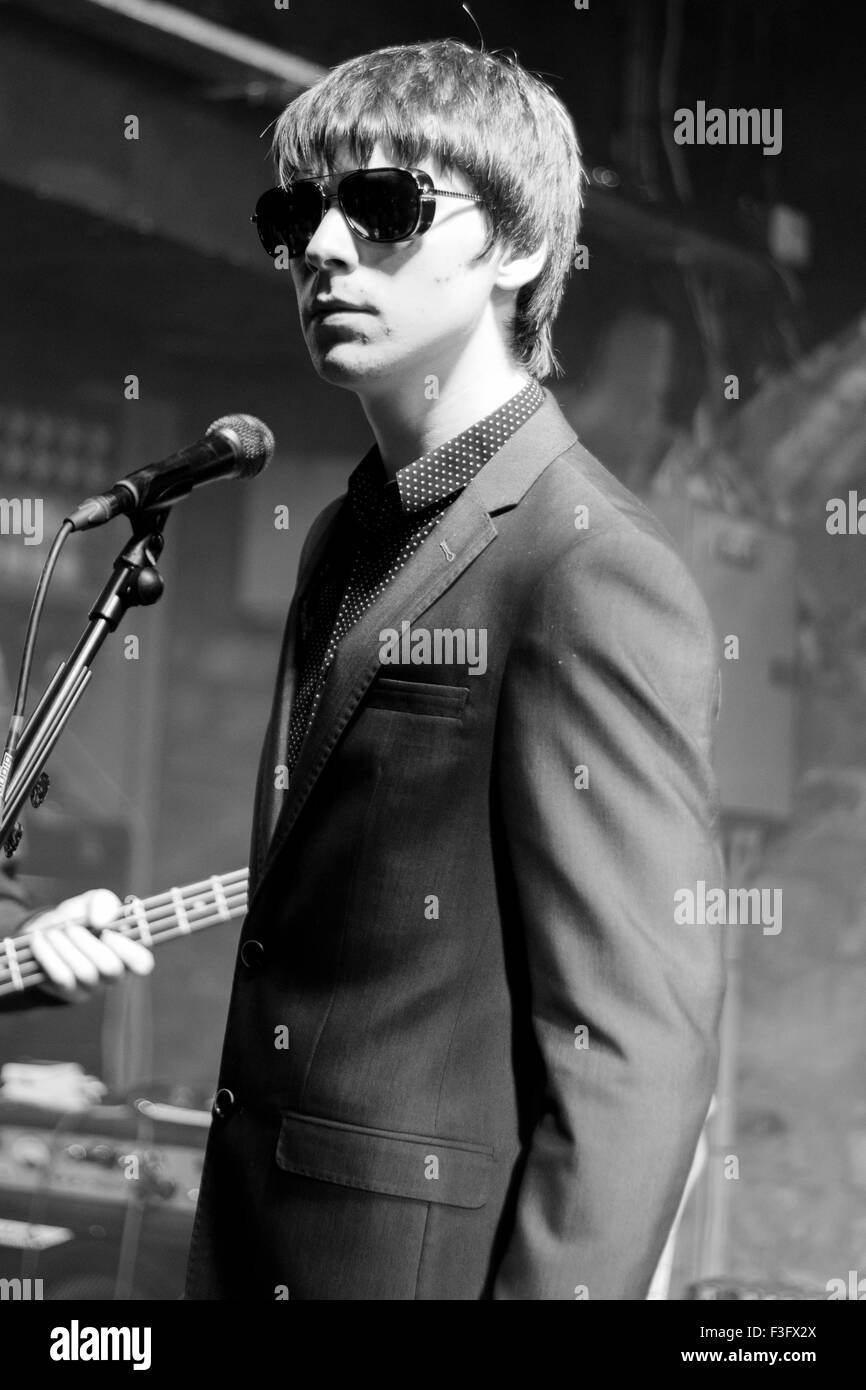 Ross Farrelly lead singer with The Strypes on stage at Mc Grory's ...