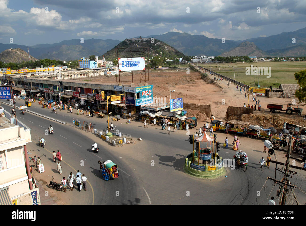 View showing on the Palani hill and Idumban hill from the centre of the ...
