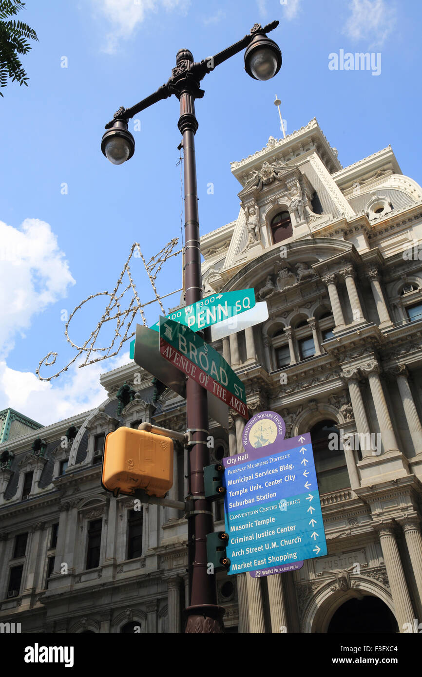 City Hall in the heart of Philadelphia, Pennsylvania, USA Stock Photo ...