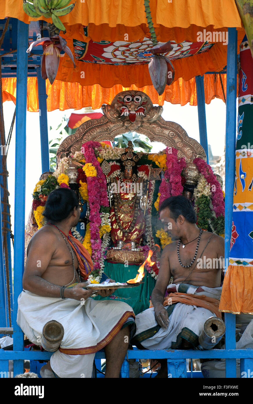 Urchava deity Lord Subrahmanya consort Valli Devasena Kapaleswara Shiva ...