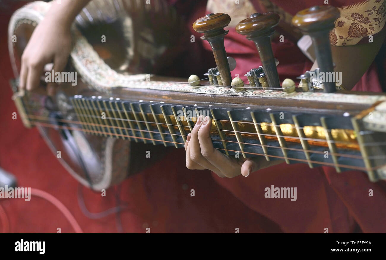 Lady playing veena south Indian musical instrument in religious ...
