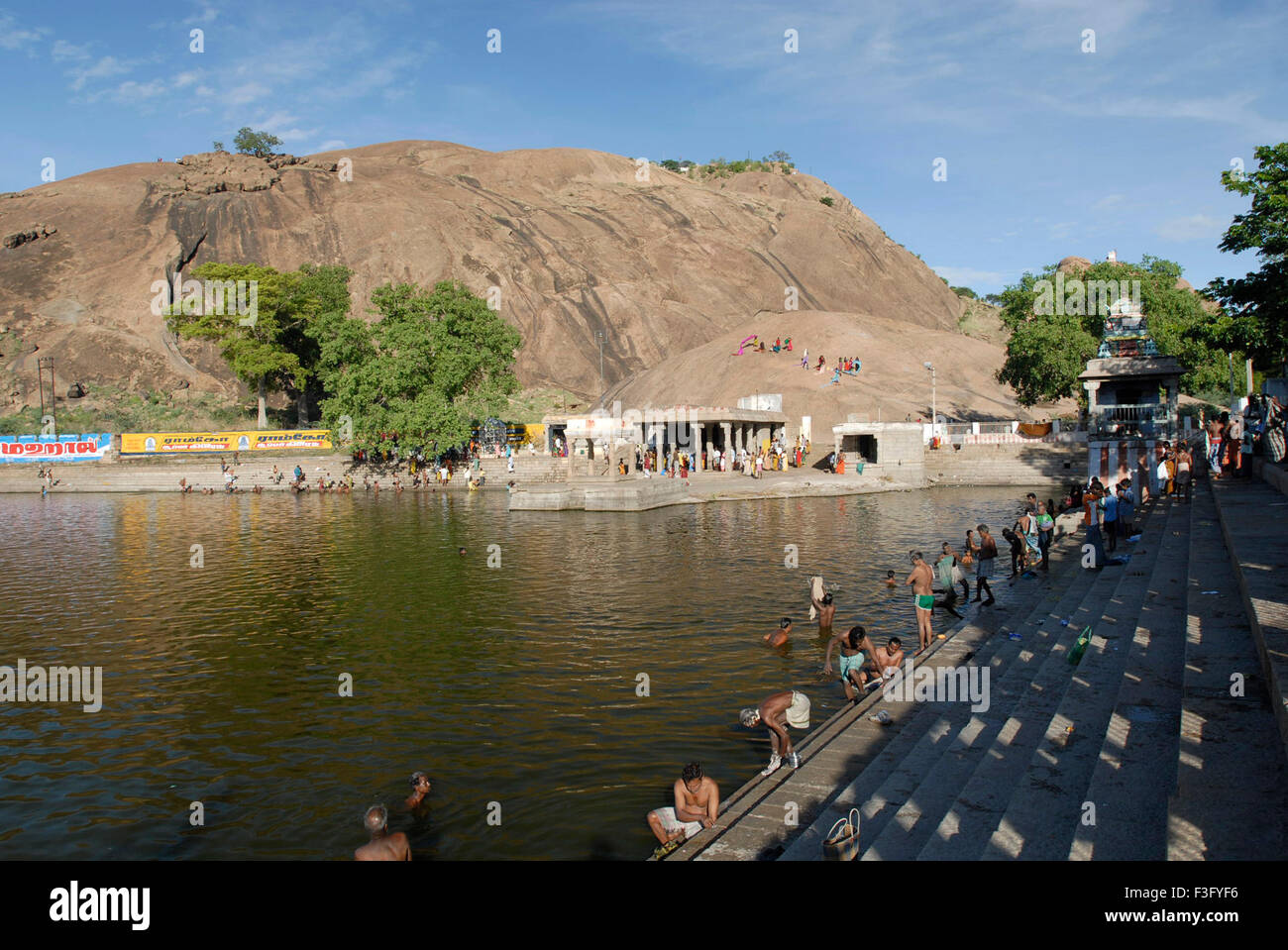 Saravanap Poigai tank in Subrahmanya Swami temple ; Tirupparankundram ...