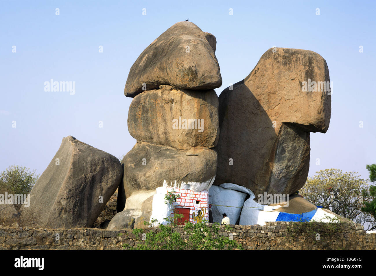Rocks ; golconda fort ; ; Andhra Pradesh ; India Stock Photo - Alamy