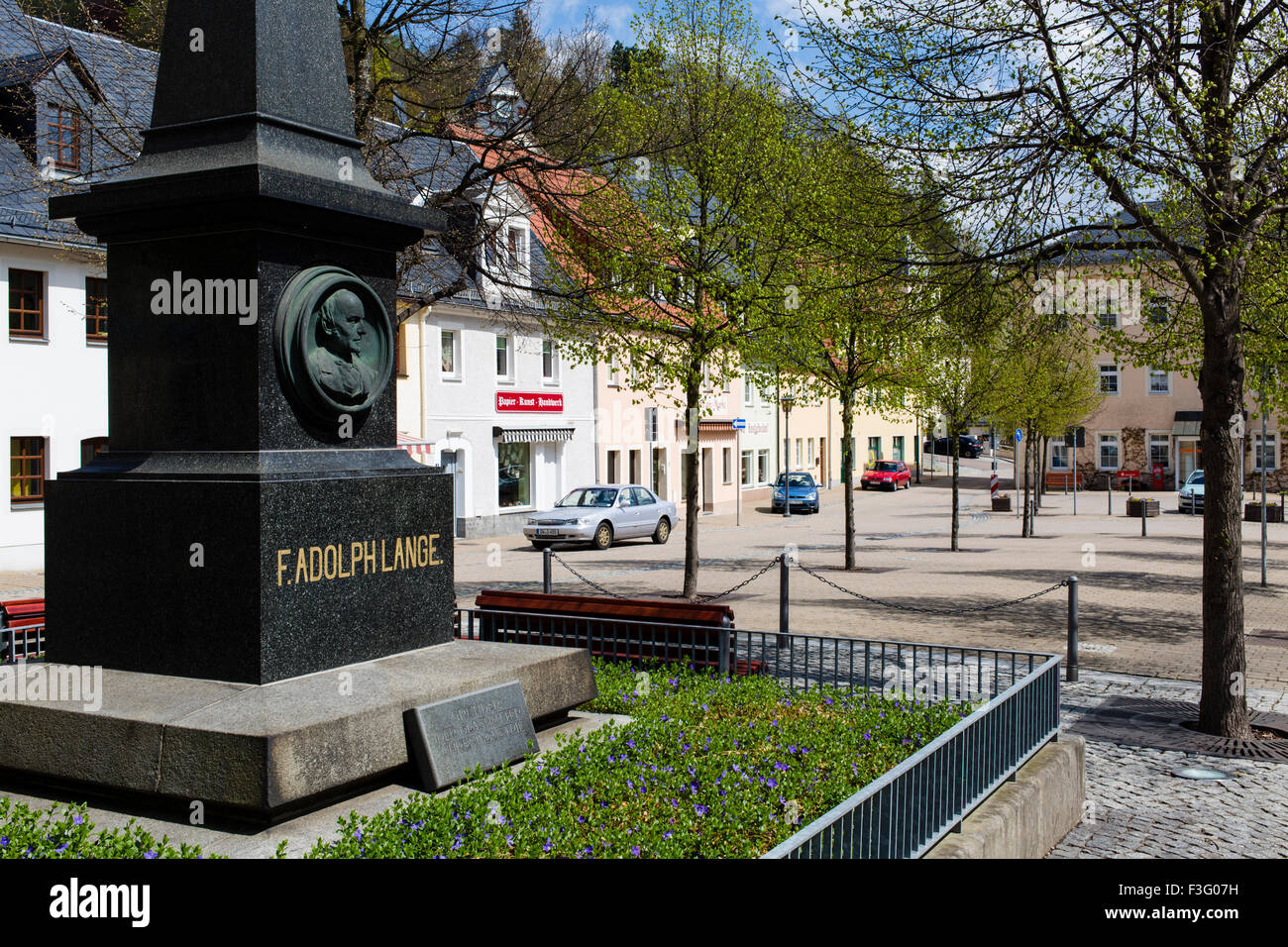 A monument in the watch making town of Glashutte, Germany dedicated to ...