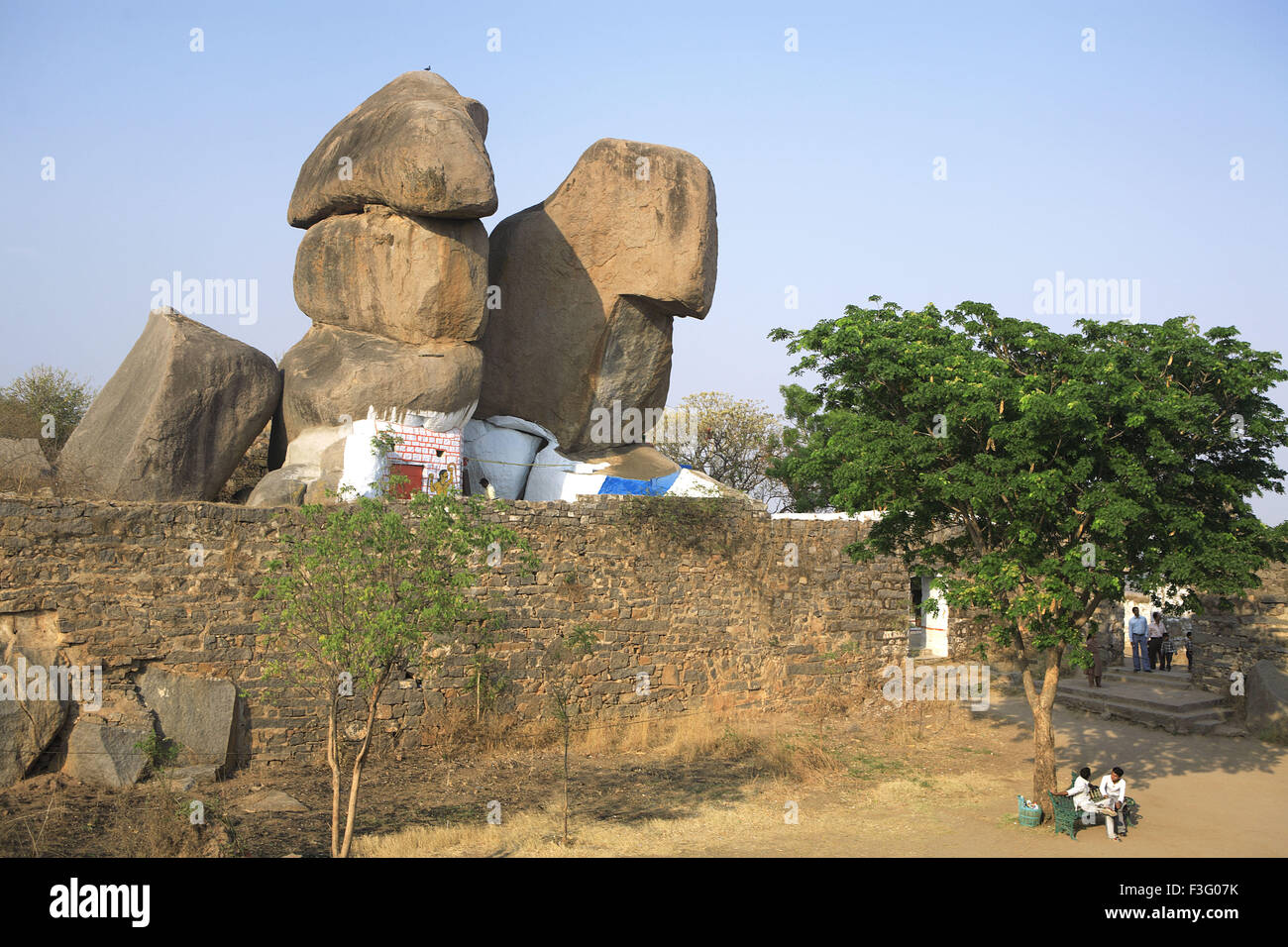 Rocks ; golconda fort ; ; Andhra Pradesh ; India Stock Photo - Alamy