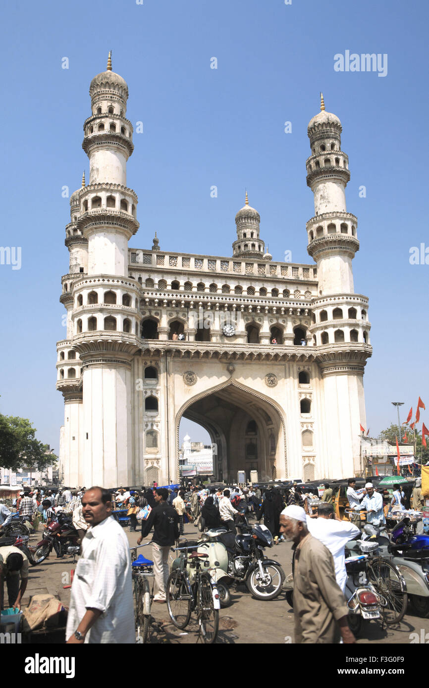 Charminar built by Mohammed quli qutb shah in 1591 standing 56 meter ...
