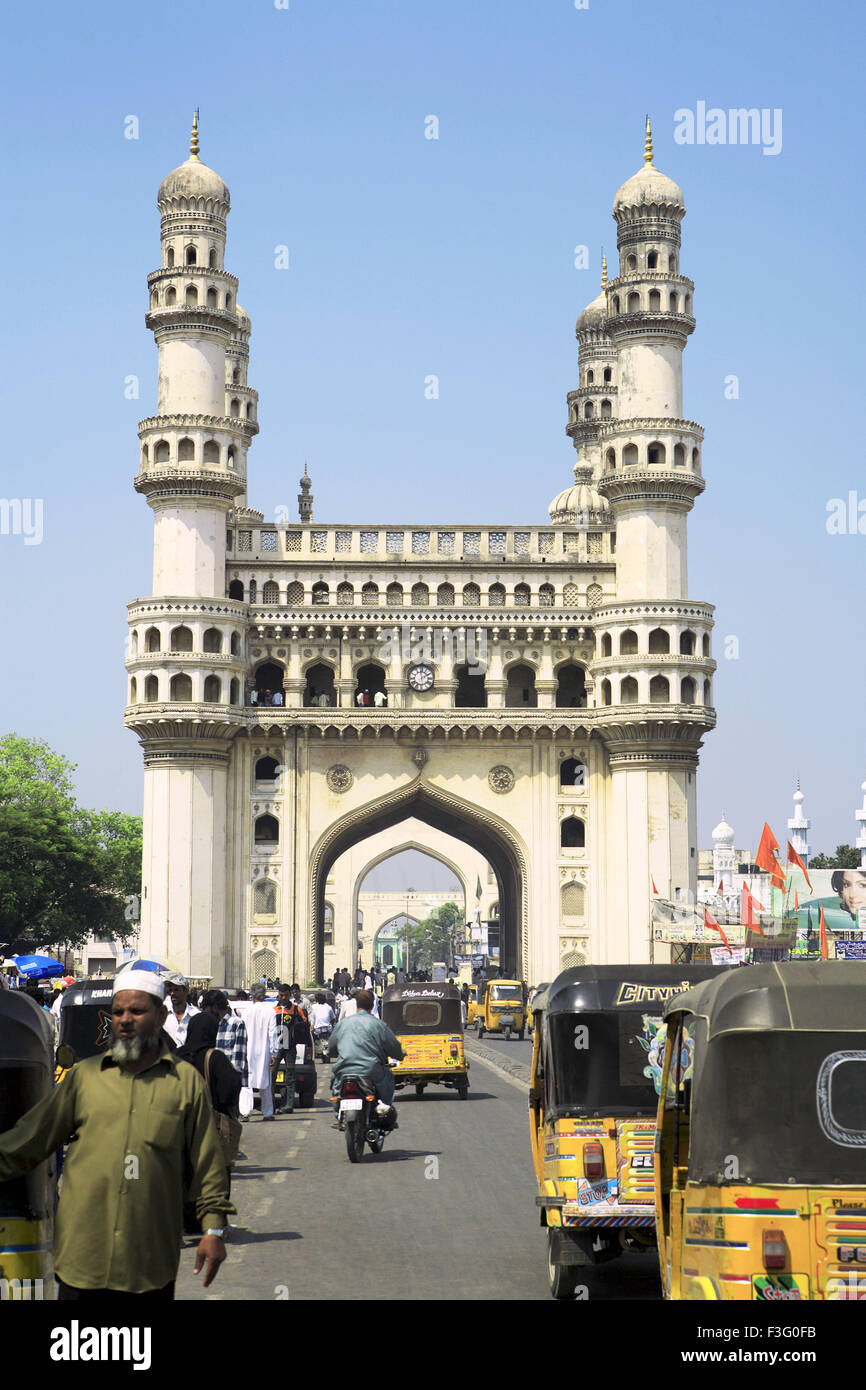 Charminar built by Mohammed quli qutb shah in 1591 standing 56 meter ...