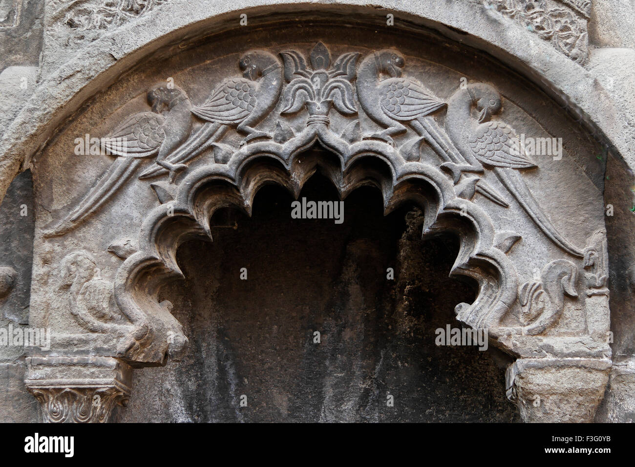 Architectural detail ; Trishundi Ganesh Temple (1753) ; Pune ...