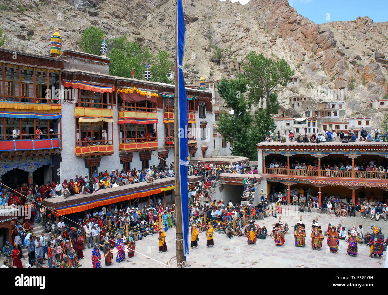 Hemis festival celebration at Hemis Gompa ; Hemis ; Leh ; Ladakh ...