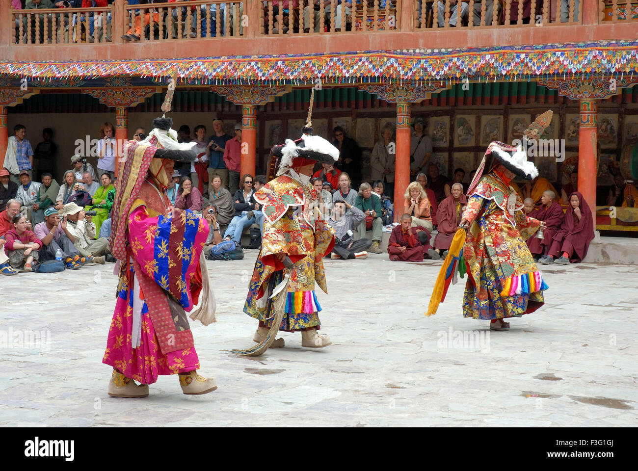 Hemis festival celebration at Hemis Gompa ; Hemis ; Leh ; Ladakh ...