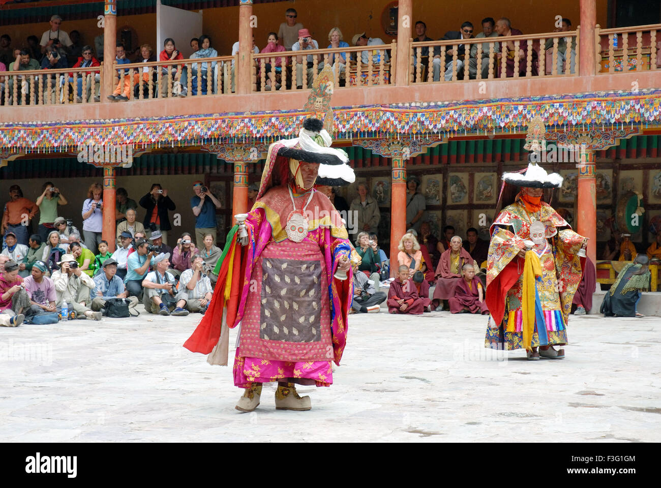 Hemis festival celebration at Hemis Gompa ; Hemis ; Leh ; Ladakh ...