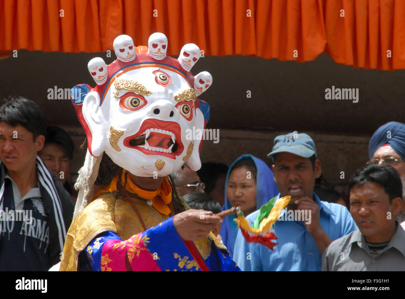 Mask dance at Hemis festival ; Hemis ; Leh ; Ladakh ; Jammu and Kashmir ...