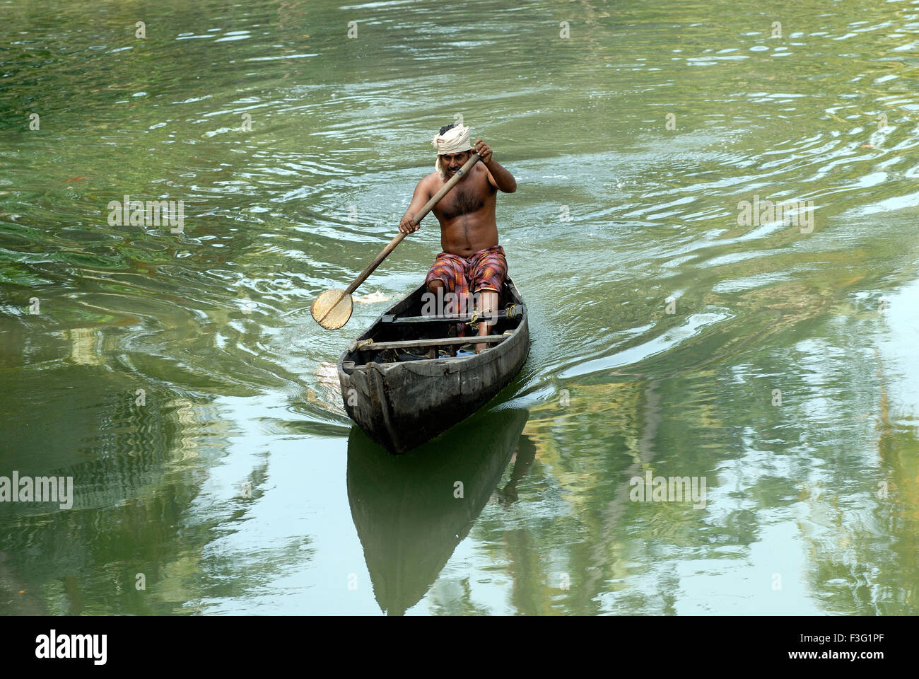 Boating, backwater, Kerala, India Stock Photo - Alamy