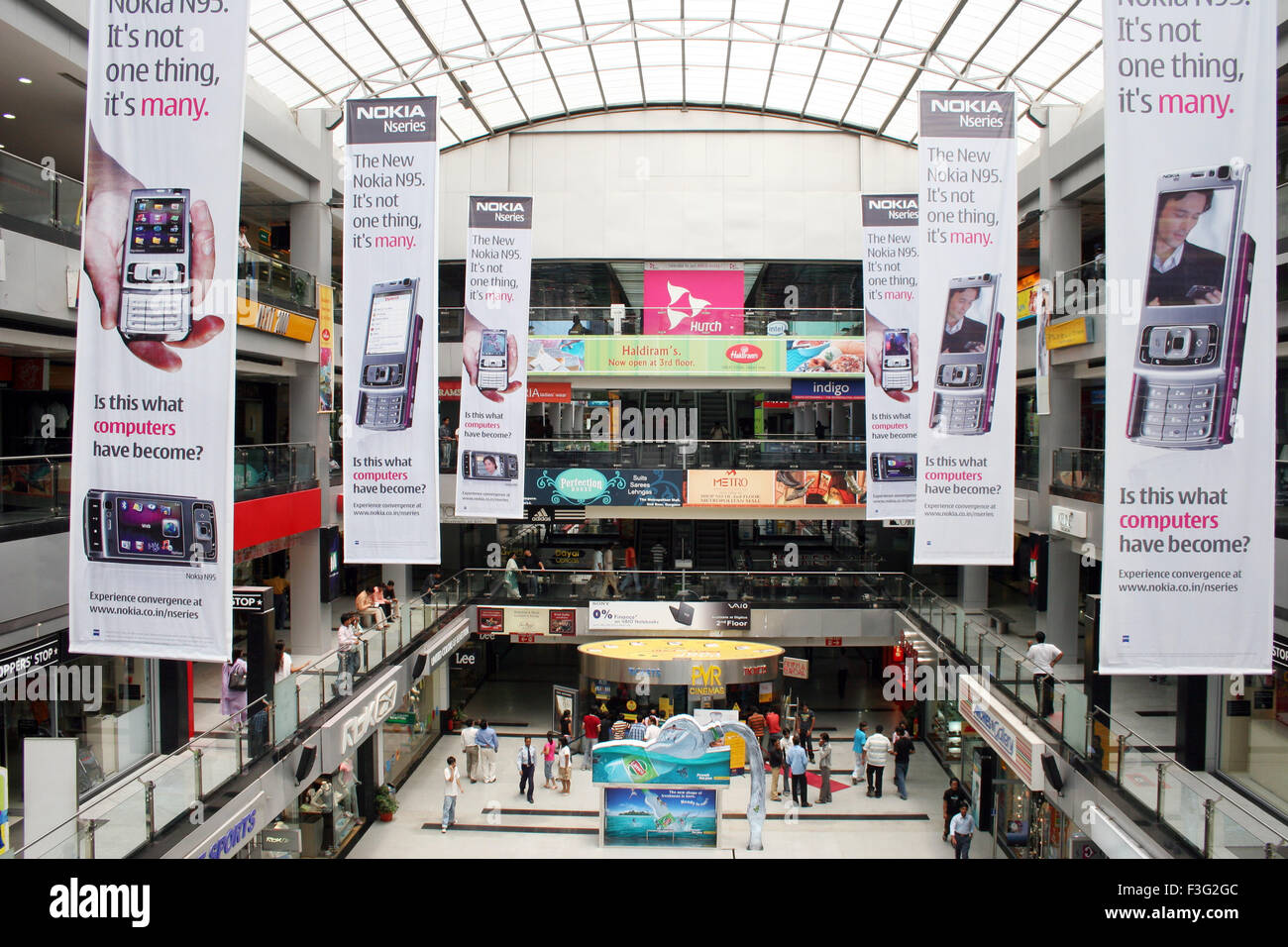 Inside Metropolitan (MGF) mall ; Gurgaon ; Haryana ; India Stock Photo ...