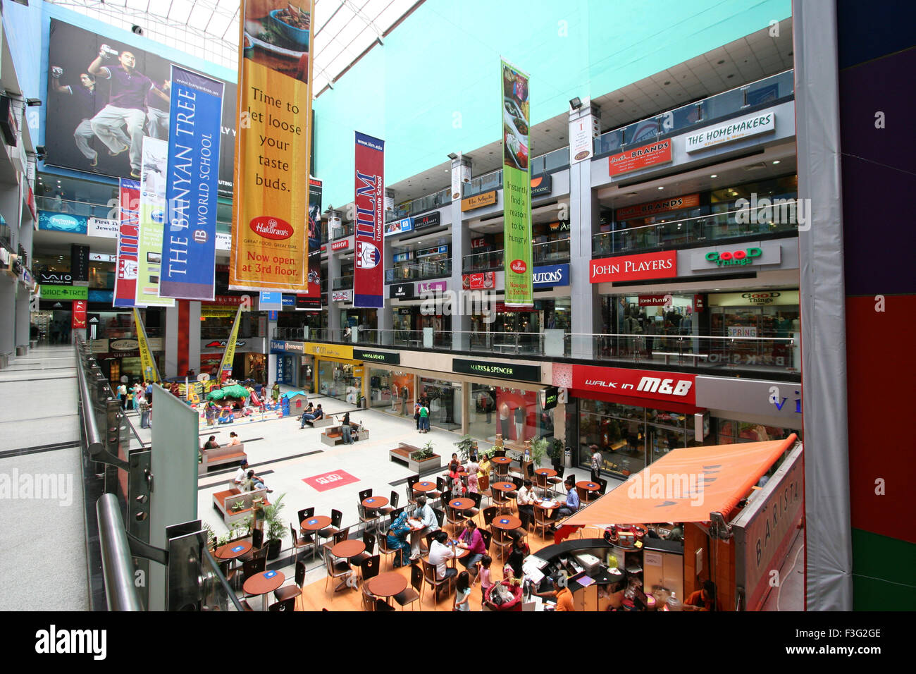 Inside Metropolitan (MGF) mall ; Gurgaon ; Haryana ; India Stock Photo ...
