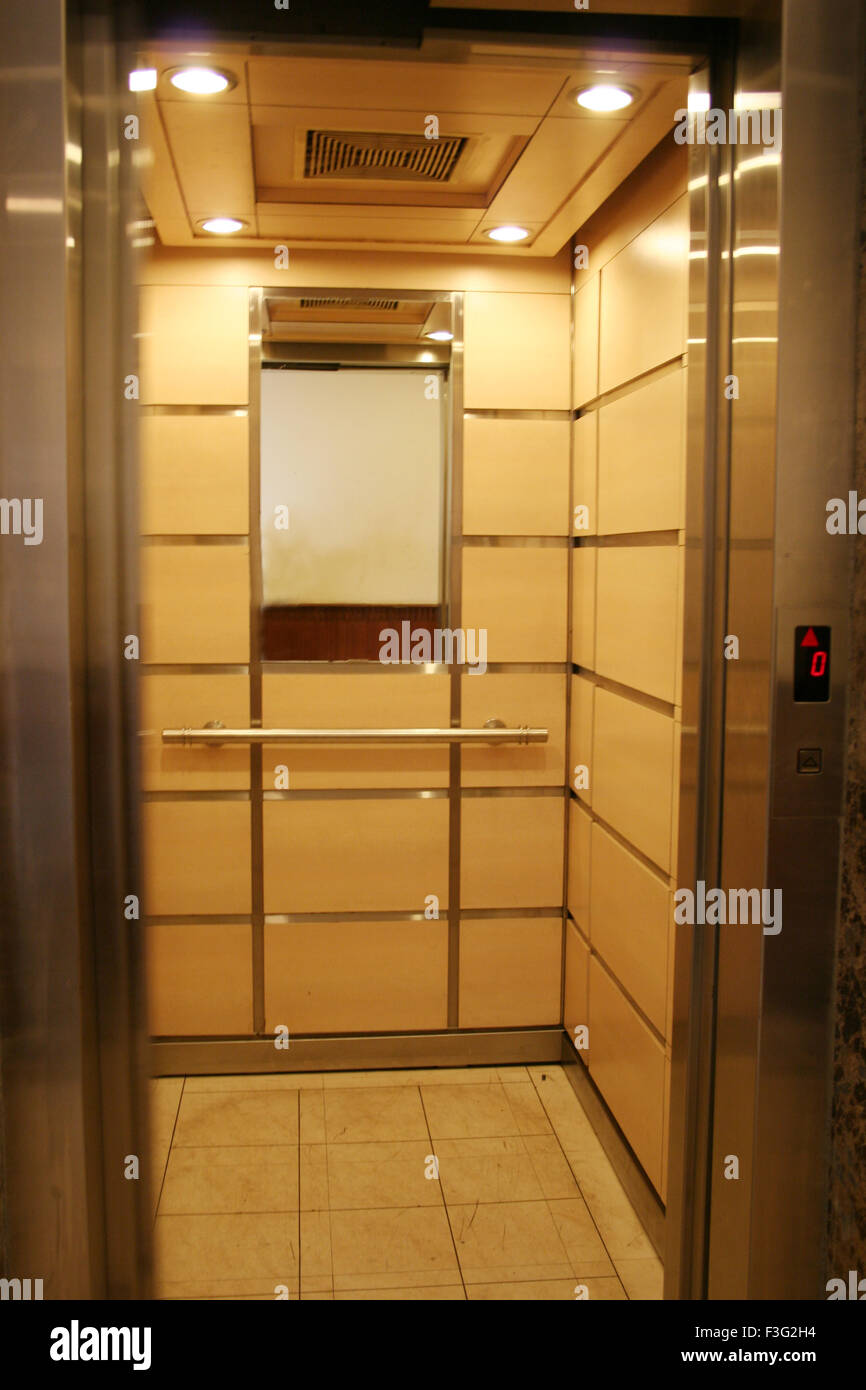 Interior of Elevator Stock Photo - Alamy
