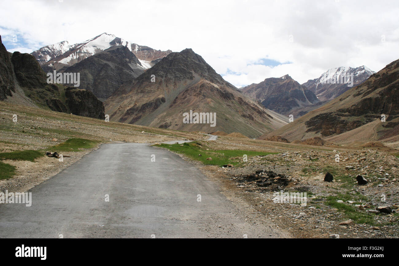 Way to Sarchu Village ; Lahul and Spiti ; Himachal Pradesh ; India ...