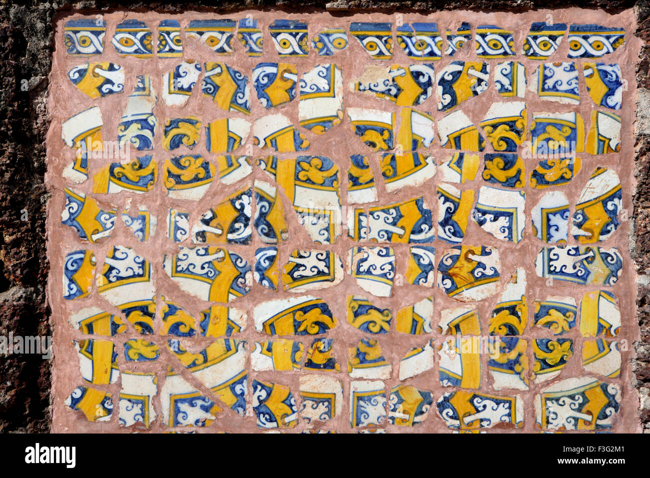 Azulejos type tinglazed Ceramic tiles church St Augustine Portuguese ...