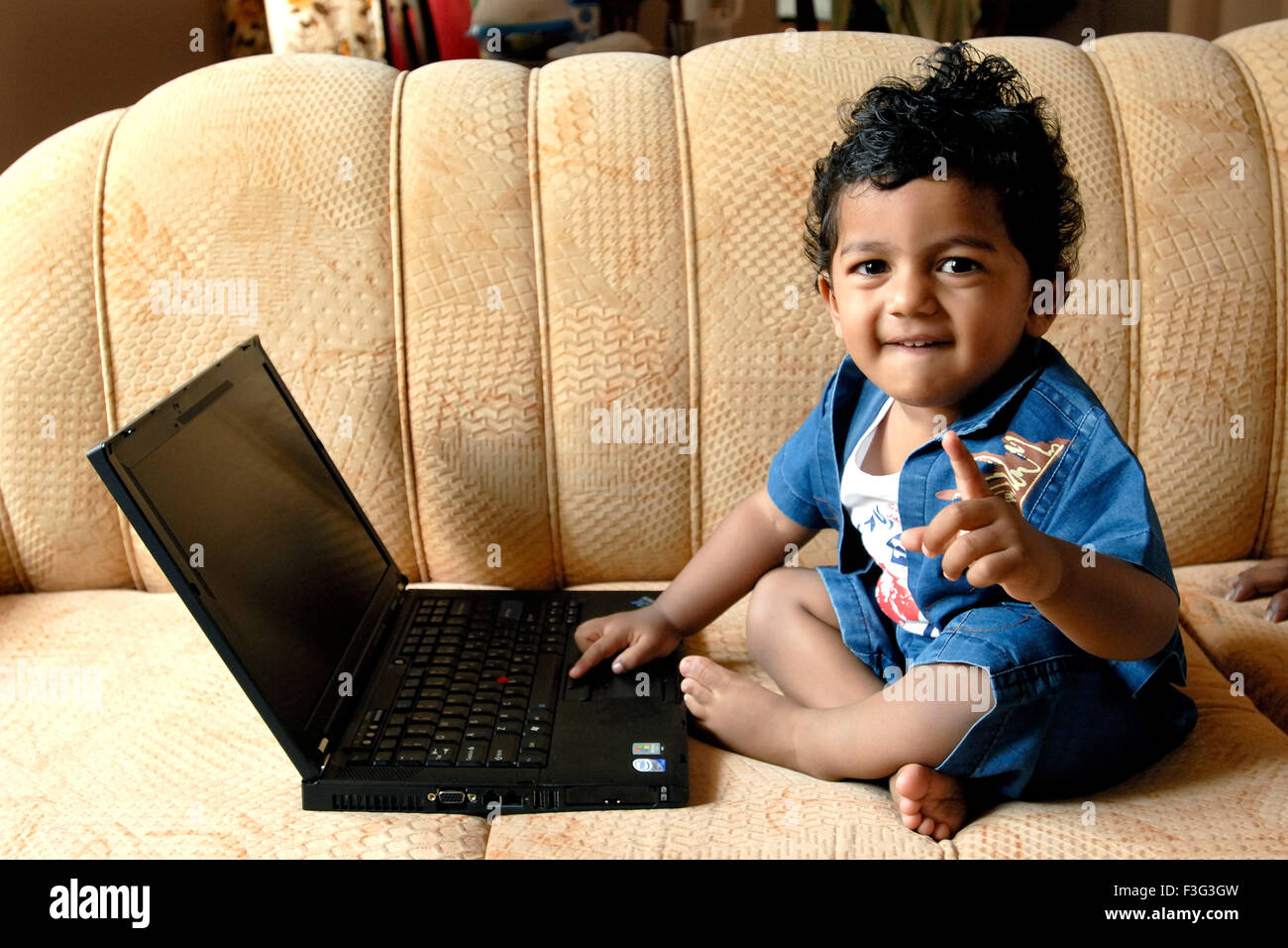 boy operating laptop computer education looking at camera MR#7 MR#777I ...