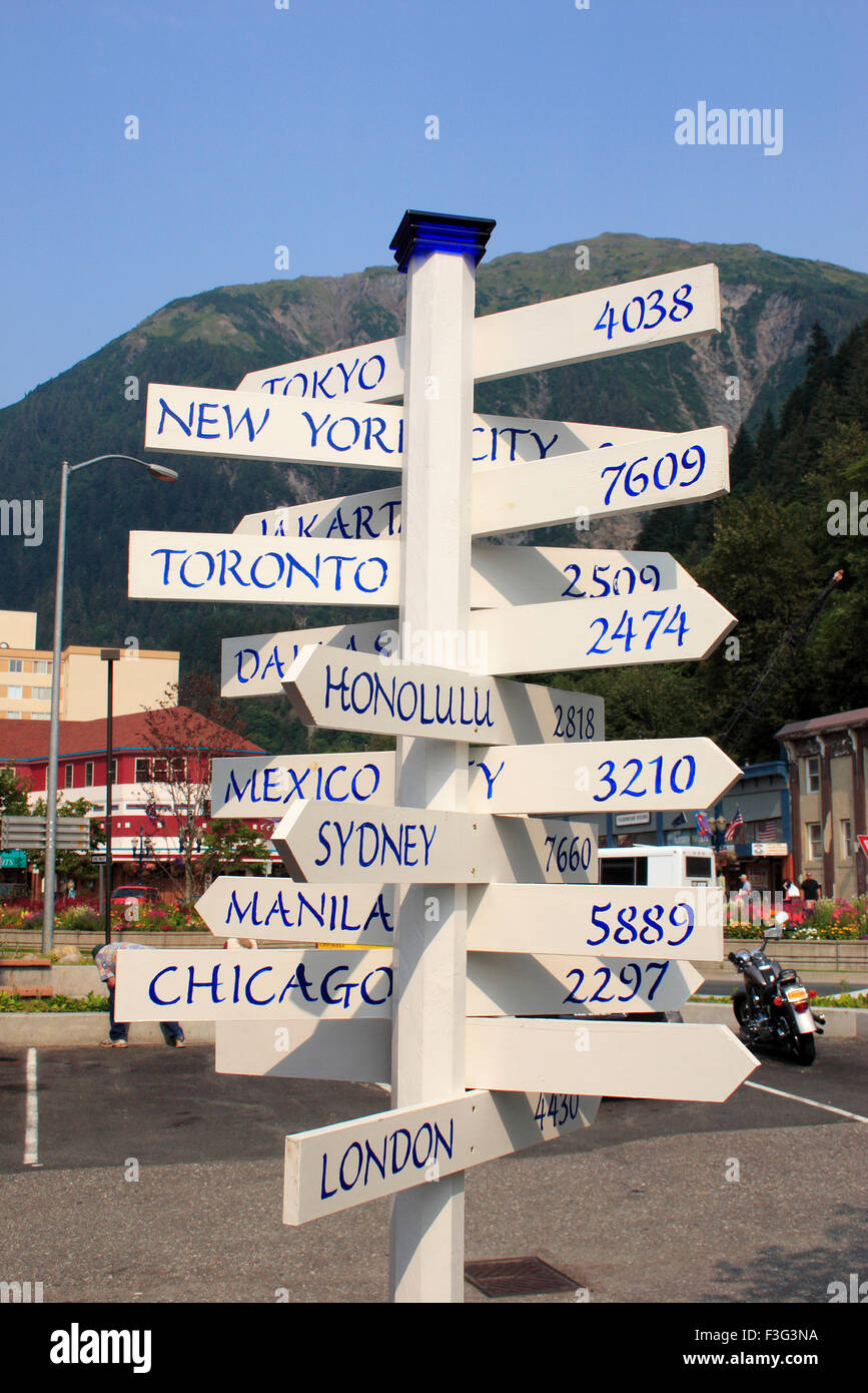 Juneau street sign hi-res stock photography and images - Alamy