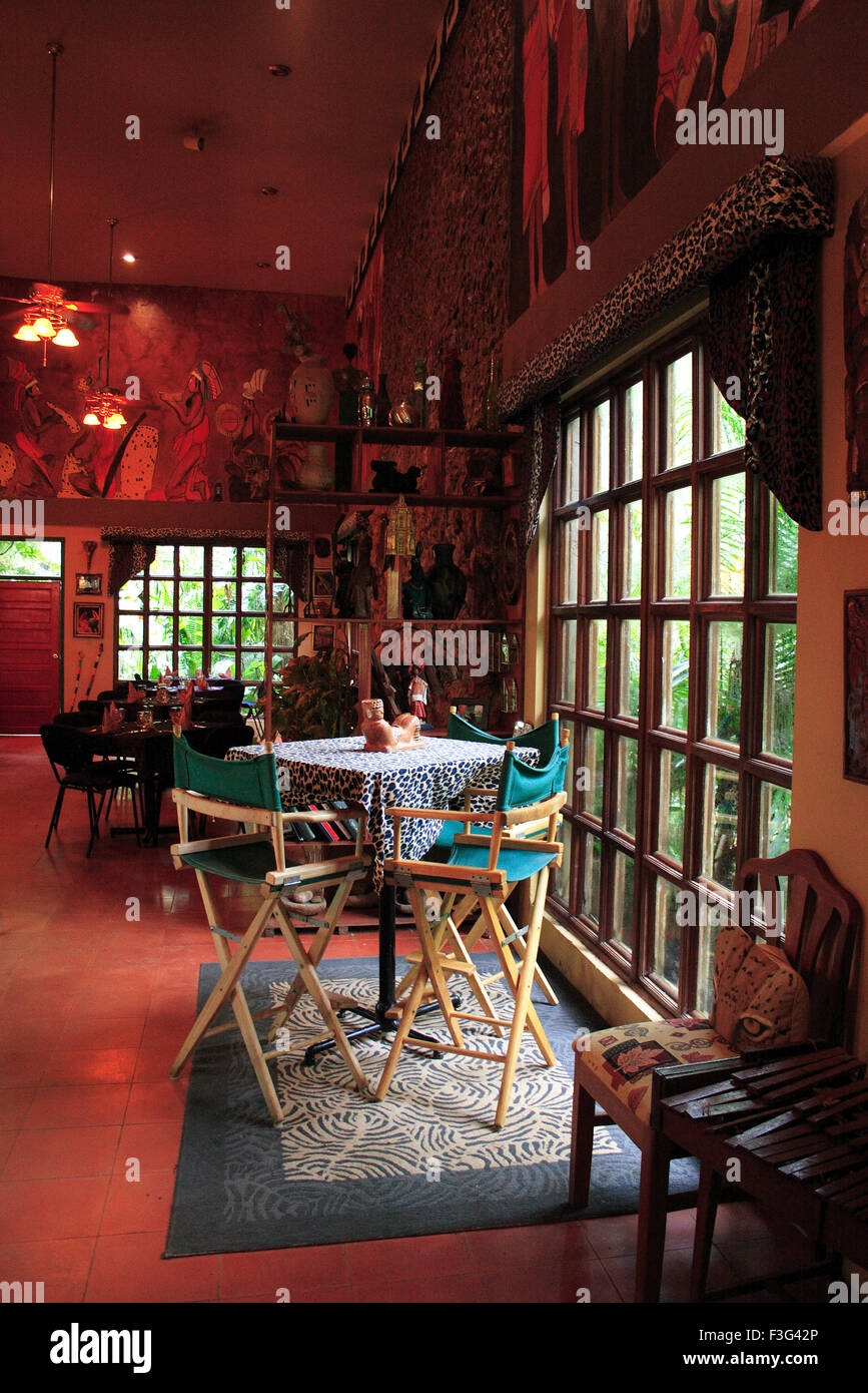 Restaurant interior, Belize city, Belize, Central America Stock Photo ...