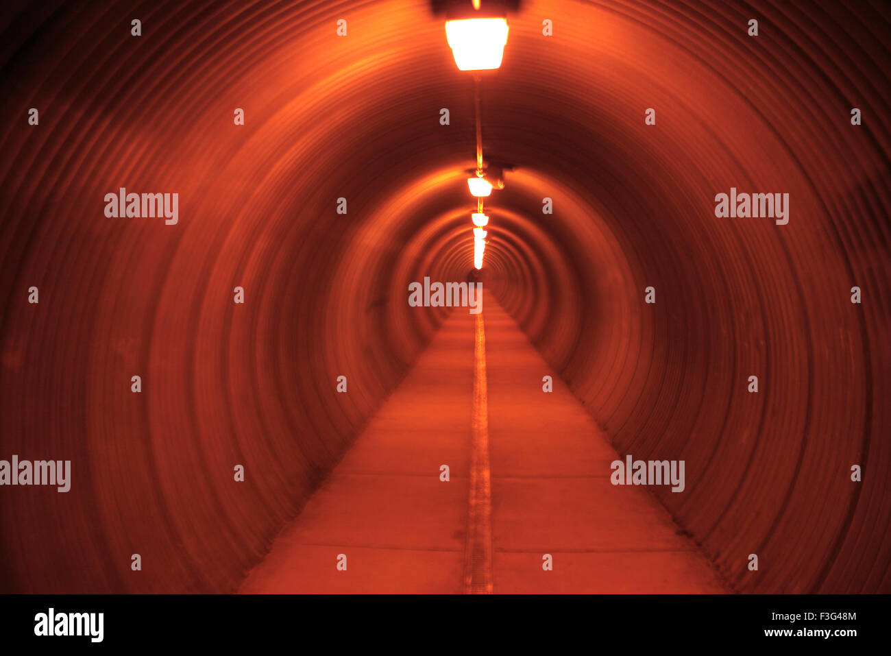 Underground pedestrian subway ; Whittier ; Alaska ; U.S.A. United ...