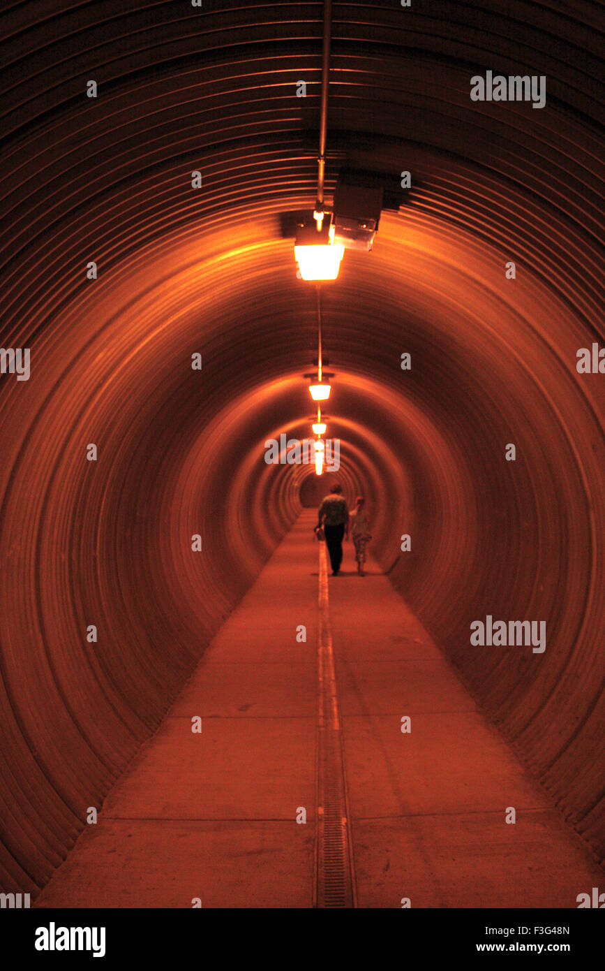 Underground pedestrian subway ; Whittier ; Alaska ; U.S.A. United ...