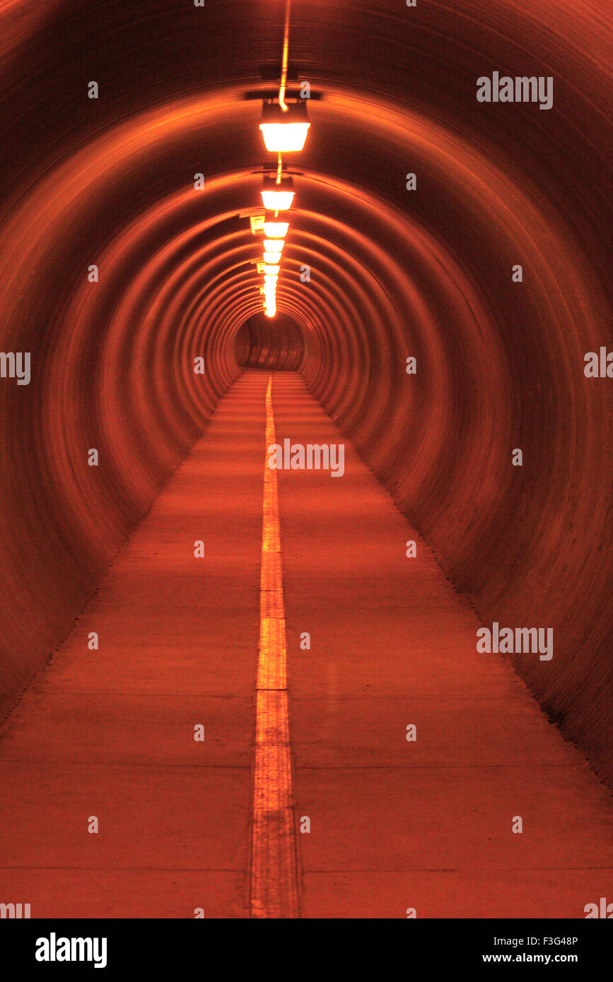 Underground pedestrian subway ; Whittier ; Alaska ; U.S.A. United ...