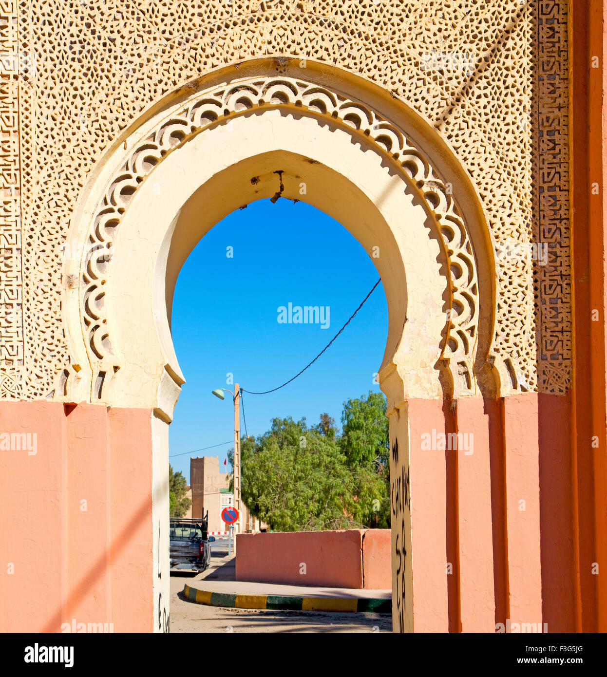 morocco arch in africa old construction the blue sky Stock Photo - Alamy