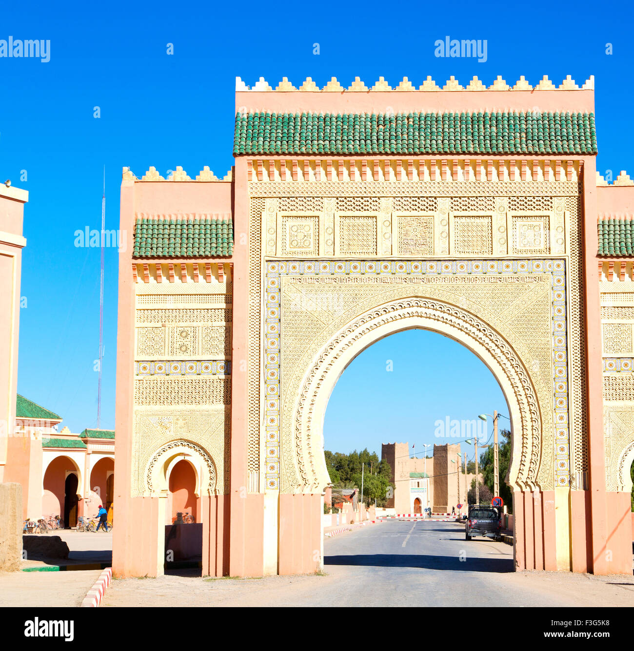 morocco arch in africa old construction the blue sky Stock Photo - Alamy